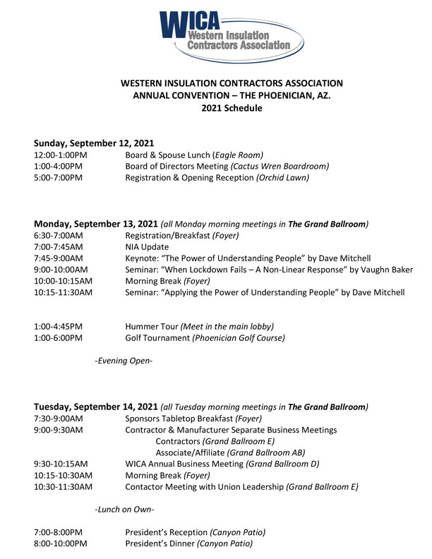 2021 WICA Annual Convention – WICA